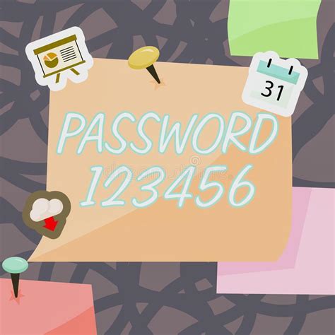 Writing Displaying Text Password 123456 Business Concept The Hidden