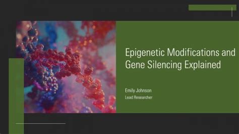 Epigenetic Modifications And Gene Silencing Explained Ppt Template At