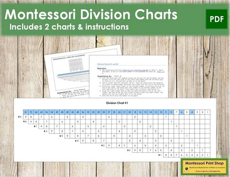Division Chart Montessori