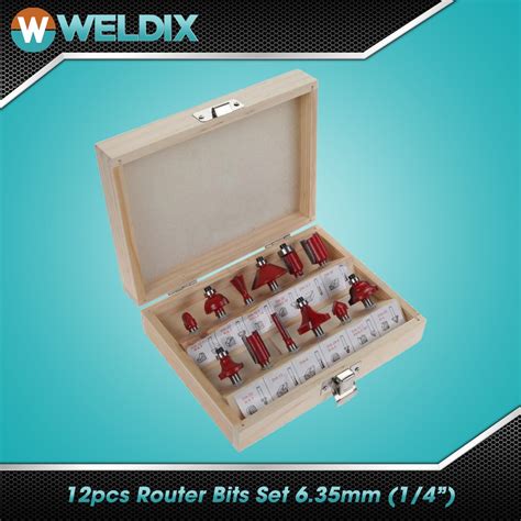 12pcs Shank Tungsten Router Bit Set 1 2 1 4 Shopee Philippines