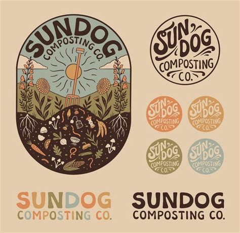 Sundog Composting Company Logo And Stickers