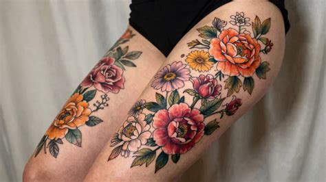 18 Cute Thigh Tattoos Women Ideas Sweet And Stylish Pine Moon Ink