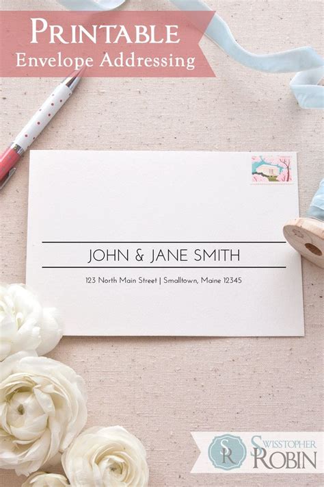 Printable Envelope Address Template Clean And Modern Envelope