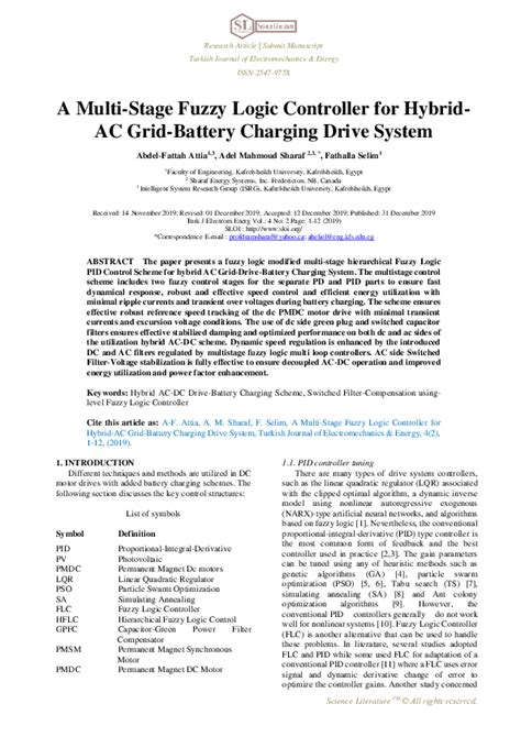 Pdf A Multi Stage Fuzzy Logic Controller For Hybrid Ac Grid Battery