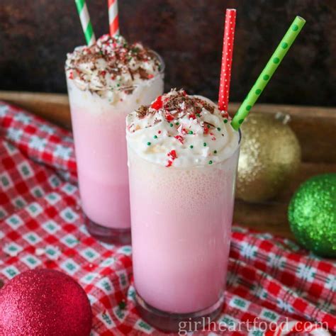 Candy Cane Milkshake Girl Heart Food®