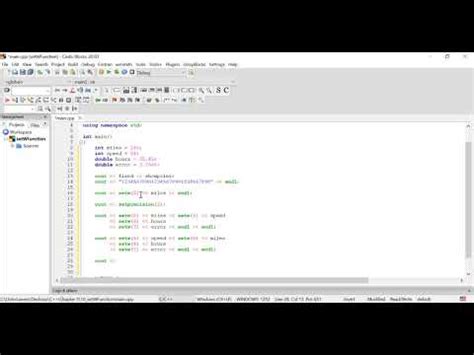 CPP01 Chapter 03 Programming Lecture 09 SetwFunction YouTube