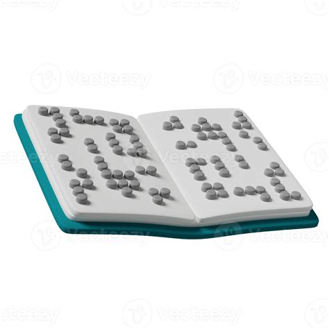Braille Text Book 3d Illustration 21186907 Png