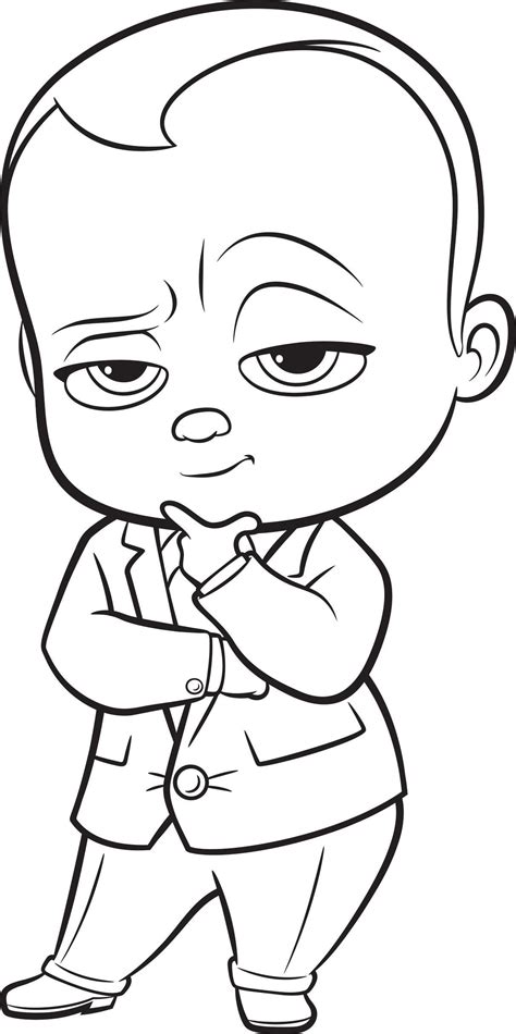 Pañal Con Bebé Jefe Para Colorear Imprimir E Dibujar Coloringonlycom