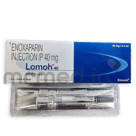 Lomoh 40 Mg 04 Ml Enoxaparin Injection At ₹ 175vial Enoxaparin