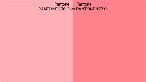 Pantone 176 C Vs Pantone 177 C Side By Side Comparison