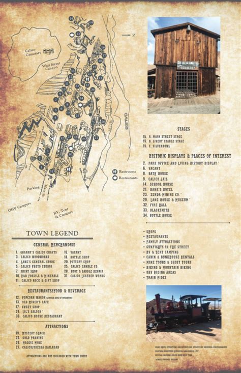 Calico Ghost Town Map And Visitor Guide Voice Marketing