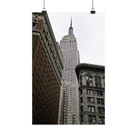 Empire State Building Poster New York City Art Print Nyc Skyline Wall