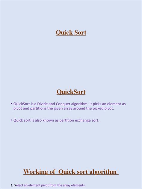 Unit 2 Quick Sort Pdf Computing Software Engineering
