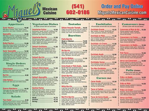Menu Miguels