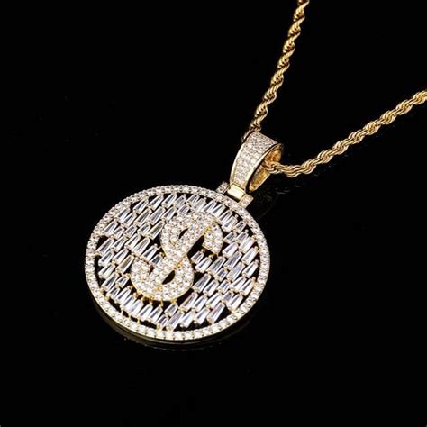 Dollar Money Necklace Money Necklace Unisex Necklace Round Pendant
