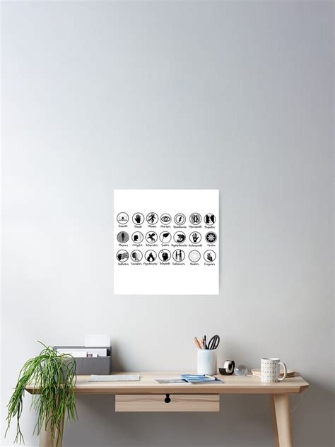 Kotlc Ability Badges Poster For Sale By Sprout123 Redbubble