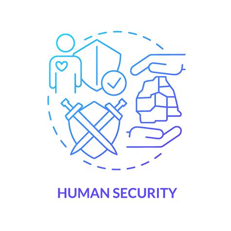 Human Security Blue Gradient Concept Icon International Safety