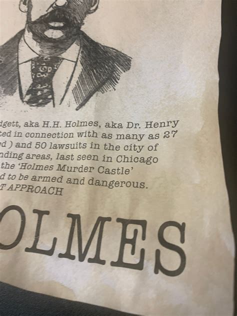 H H Holmes Wanted Poster Murder Castle Owner Etsy