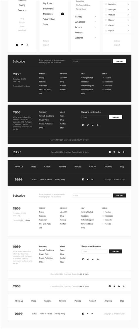 Ease Ui Components — Ui Kits On Ui8 Footer Design Web Layout Design Web Design Tips Ease Ui Components — Ui Kits On Ui8 Footer Design Web Layout Design Web Design Tips