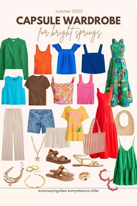 Capsule Wardrobe For Bright Spring Palette Bright Summer Color