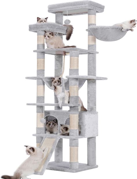 Heybly Tall Cat Tree 200cm Multi Level Cat Tower For Indoor Cats2