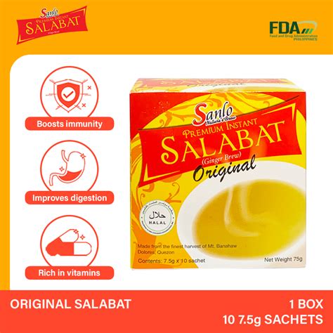 Sanlo Salabat Premium Instant Ginger Tea Original 10 Sachets 7 5g