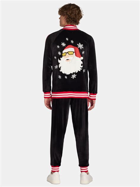 Jolly Knits Mens And Big Mens Velour Christmas Tracksuit Set 2 Piece