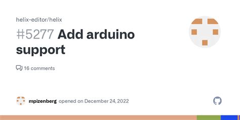 Add Arduino Support · Issue 5277 · Helix Editorhelix · Github