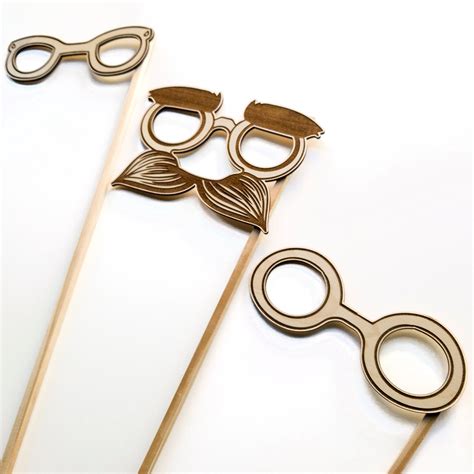 Glasses Photobooth Props Set Of 3 Glowforge Shop