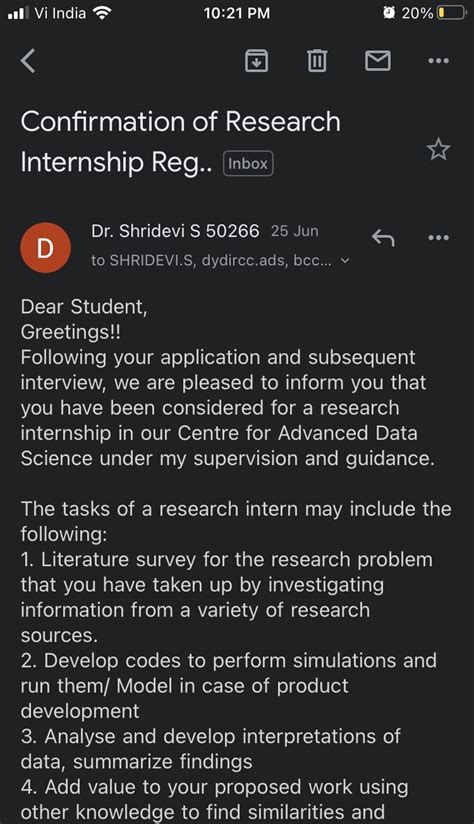 Aiswarya Sanjay On Linkedin Deeplearning Research Internship