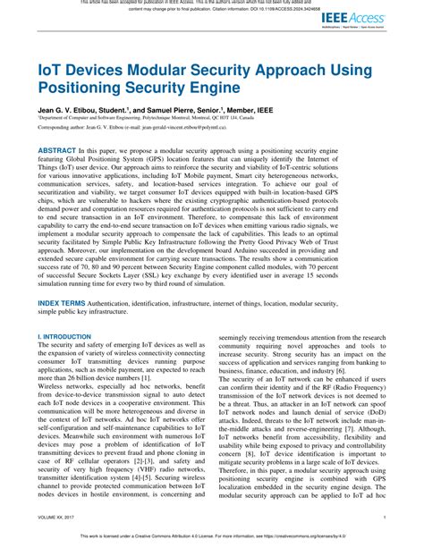 Pdf Iot Devices Modular Security Approach Using Positioning Security