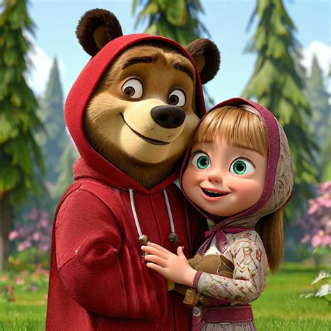 Masha From The Cartoon Masha And The Bear Dating Ronaldo — Image