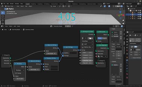 Geometry Nodes Countdown Timer Blue Animations Blender Artists Community
