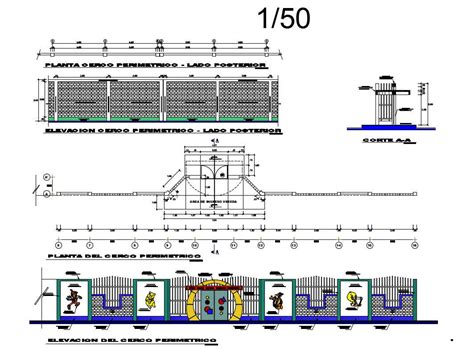 Main Gate Elevation Section Plan And Structure Details Dwg File