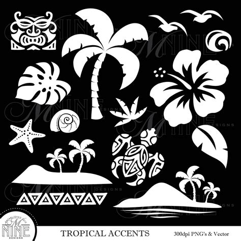 Hawaiian Clip Art Black And White