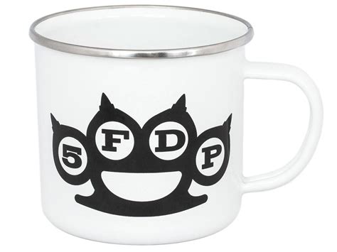 Five Finger Death Punch Enamel Mug White Logo KKL