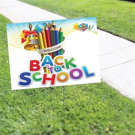 Welcome Back To School Coroplast Yard Sign Sign Fever