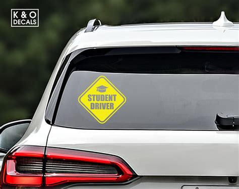 Student Driver Decal Student Driver Sticker Student Driver Car Decal