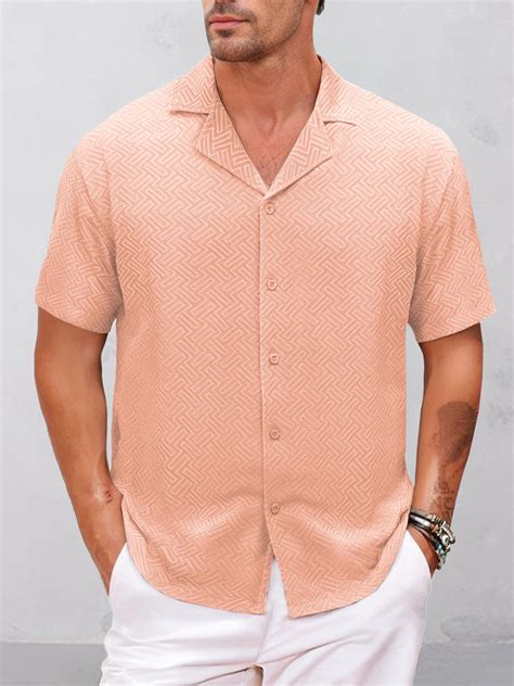 Stylish Lightweight Geometric Textured Shirt Coofandy