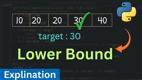 Understanding The Logic Behind Lower Bound Problem In Sorted List