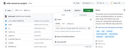 GitHub Jayk Gupta Web Resources Project The Project Aims To Provide Developers With A