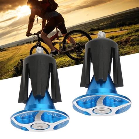 Alomejor Embouts De Guidon 2 Pièces En Alliage Daluminium Vélo Vélo