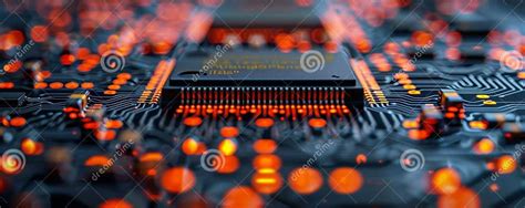 Mitigating Risks In Modern Technology Closeup Of A Circuit Board With