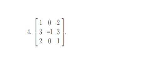 solved for the following matrix compute a the