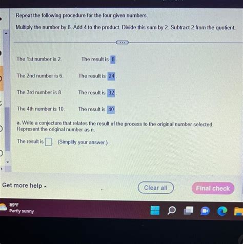 Solved Repeat The Following Procedure For The Four Given