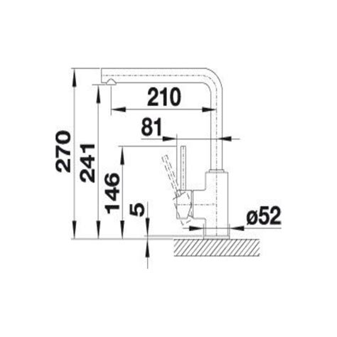 Blanco Mila Chrome High Pressure Kitchen Tap 526142