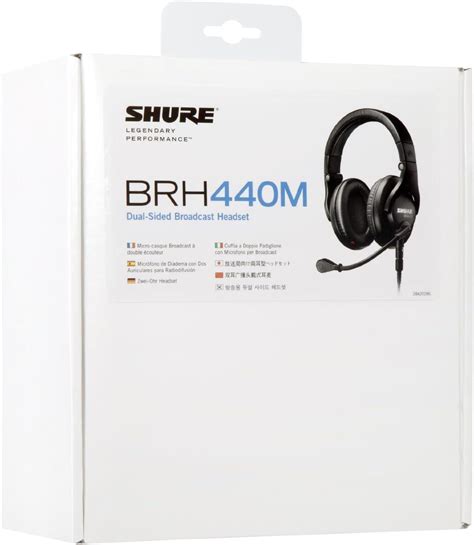 shure brh440m dual sided broadcast headset dual sided with cable