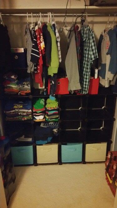 Diy Small Closet Storage With Connectable Cubes