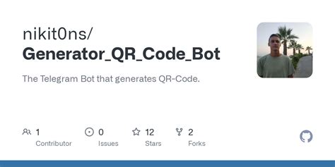 Github Nikit0nsgeneratorqrcodebot The Telegram Bot That