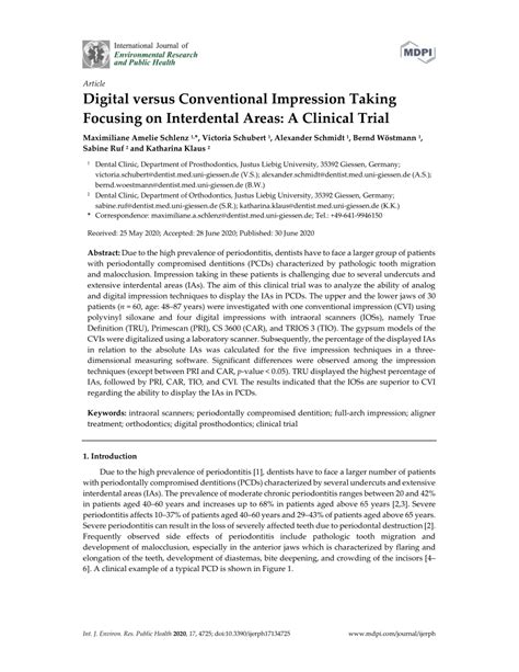 Pdf Digital Versus Conventional Impression Taking Focusing On